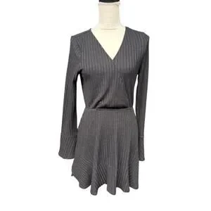 Showpo. | Dresses | Showpo The Next Step Ribbed Faux Wrap Fit And Flare ...